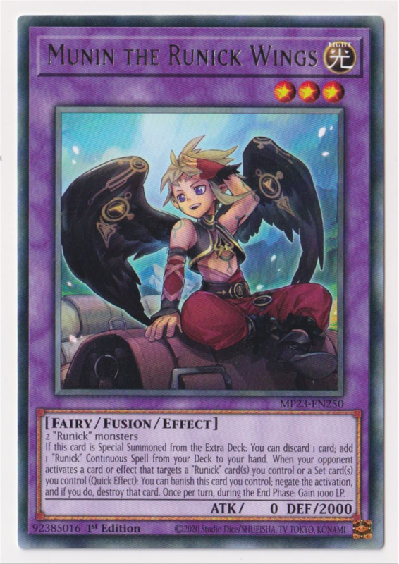 Munin the Runick Wings (Rare) : MP23-EN250 - Yu-Gi-Oh! Single Card