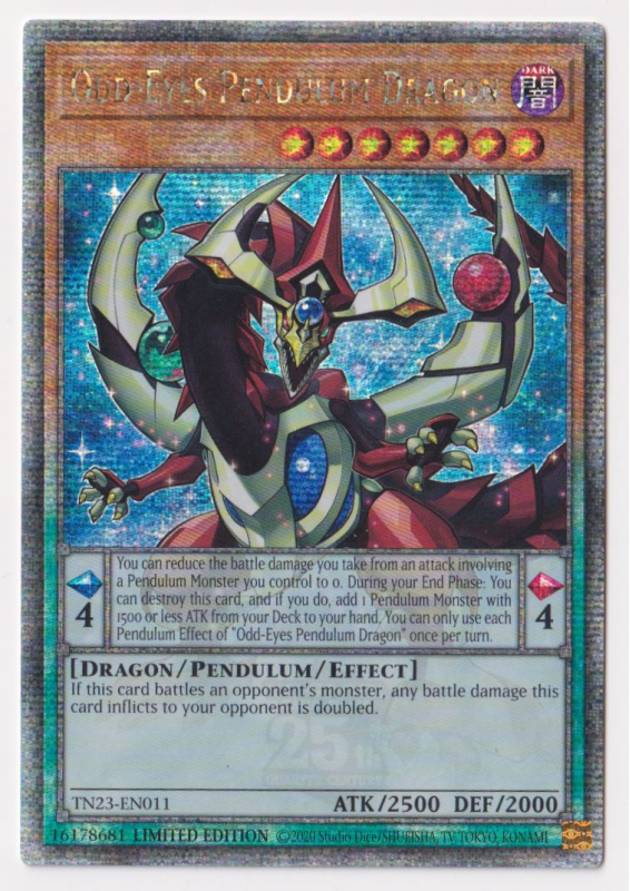Odd-Eyes Pendulum Dragon (Quarter Century Secret Rare) : TN23-EN011 - Yu-Gi-Oh! Single Card