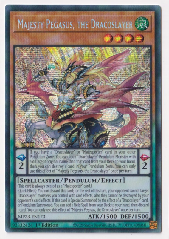 Majesty Pegasus The Dracoslayer Prismatic Secret Rare Mp23 En173
