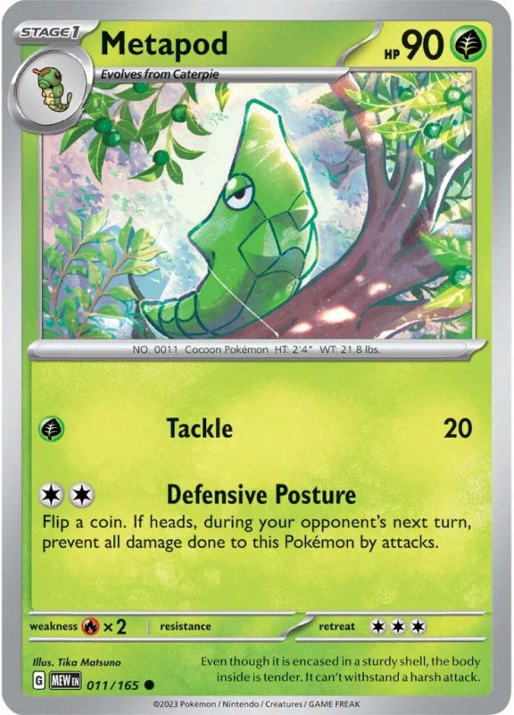Metapod : SCARLET AND VIOLET 151 11/165 - Pokemon Single Card