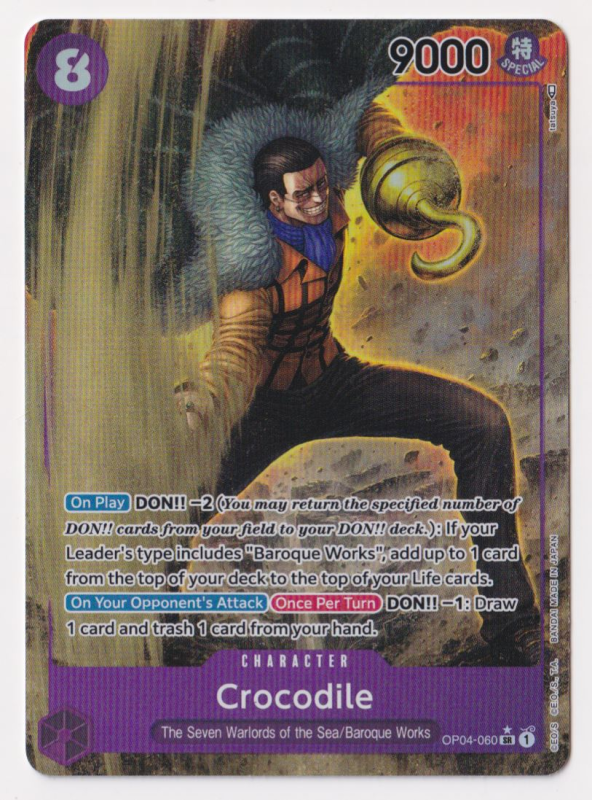 Crocodile (ALTERNATE ART) : OP04-060 KINGDOMS OF INTRIGUE - One Piece ...