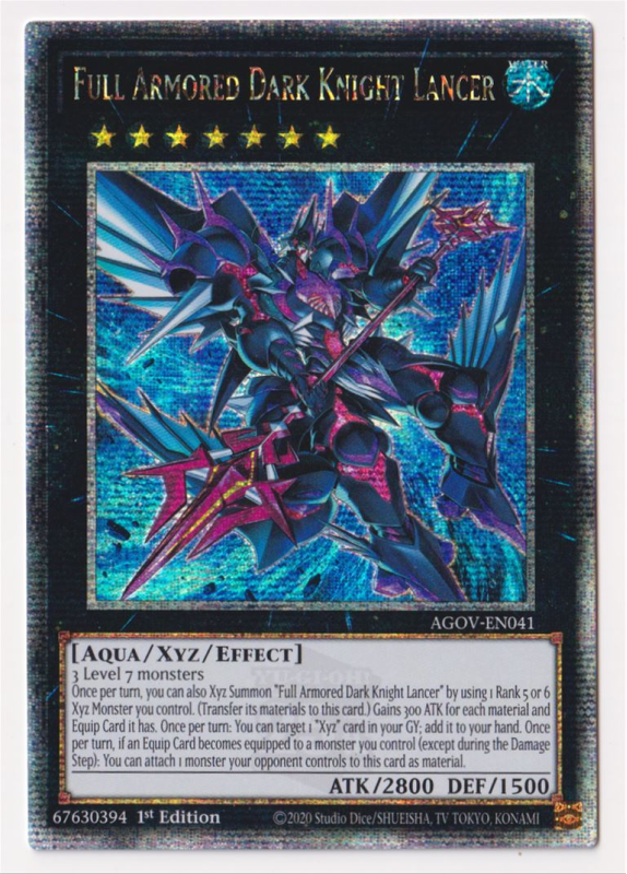 Full Armored Dark Knight Lancer (Quarter Century Secret Rare) : AGOV ...