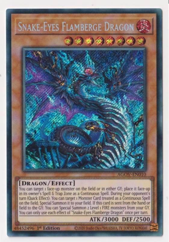 Snake-Eyes Flamberge Dragon (Secret Rare) : AGOV-EN010 - Yu-Gi-Oh ...