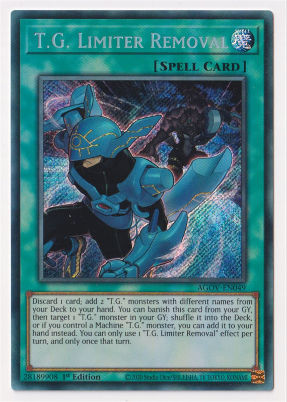 T.G. Limiter Removal (Secret Rare) : AGOV-EN049 - Yu-Gi-Oh! Single Card