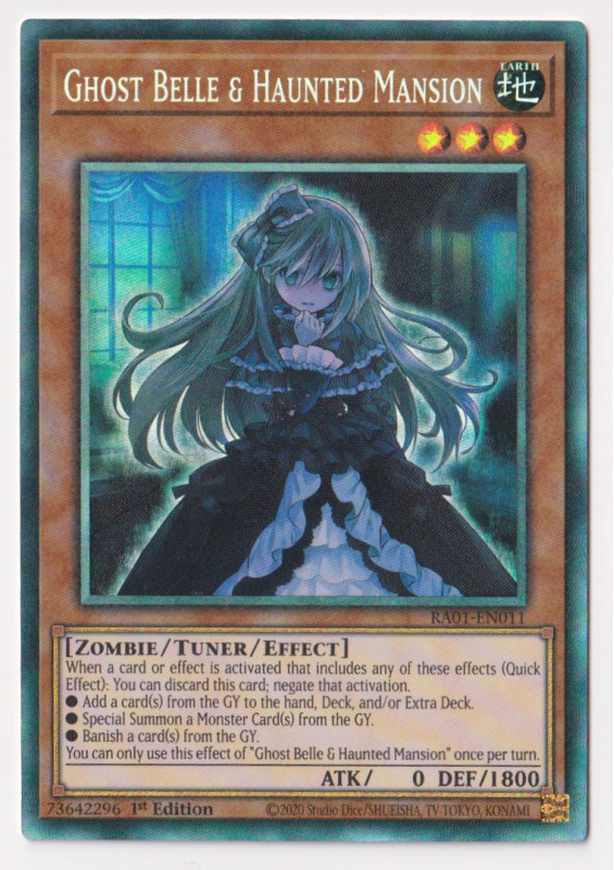Ghost Belle And Haunted Mansion Collectors Rare Ra01 En011 Yu Gi