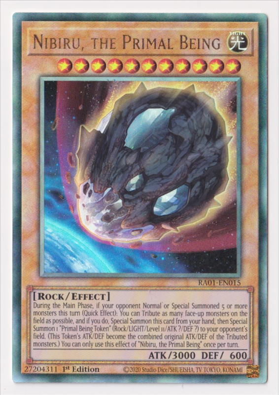 Nibiru, the Primal Being (Ultimate Rare) : RA01-EN015 - Yu-Gi-Oh ...