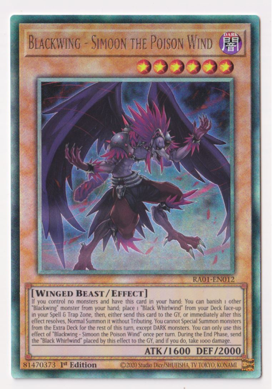 Blackwing - Simoon the Poison Wind (Ultimate Rare) : RA01-EN012 - Yu-Gi ...