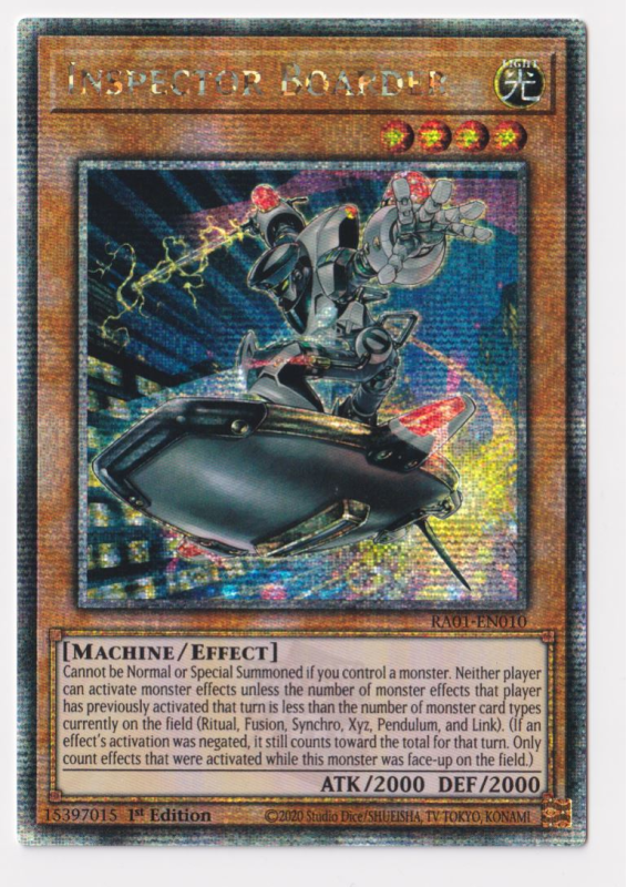 Inspector Boarder (Quarter Century Secret Rare) : RA01-EN010 - Yu-Gi-Oh ...