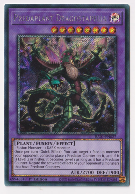 Predaplant Dragostapelia (Platinum Secret Rare) : RA01-EN027 - Yu-Gi-Oh ...