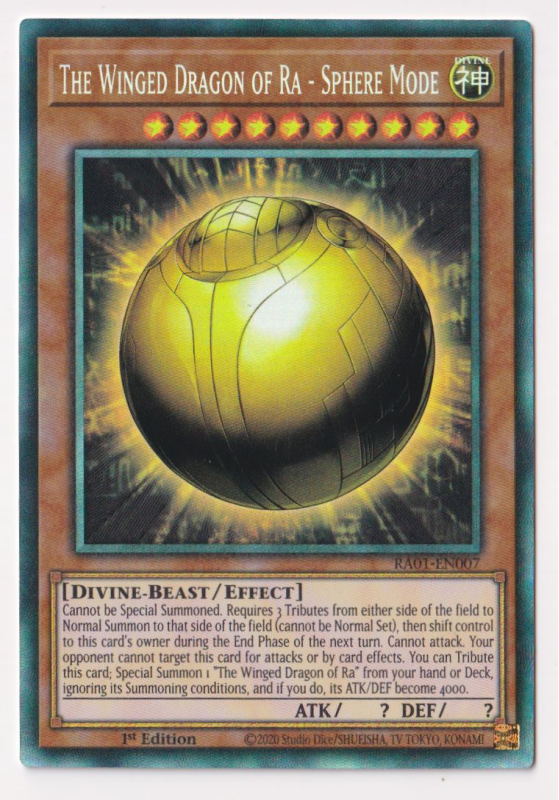 The Winged Dragon of Ra - Sphere Mode (Collector's Rare ) : RA01-EN007 ...
