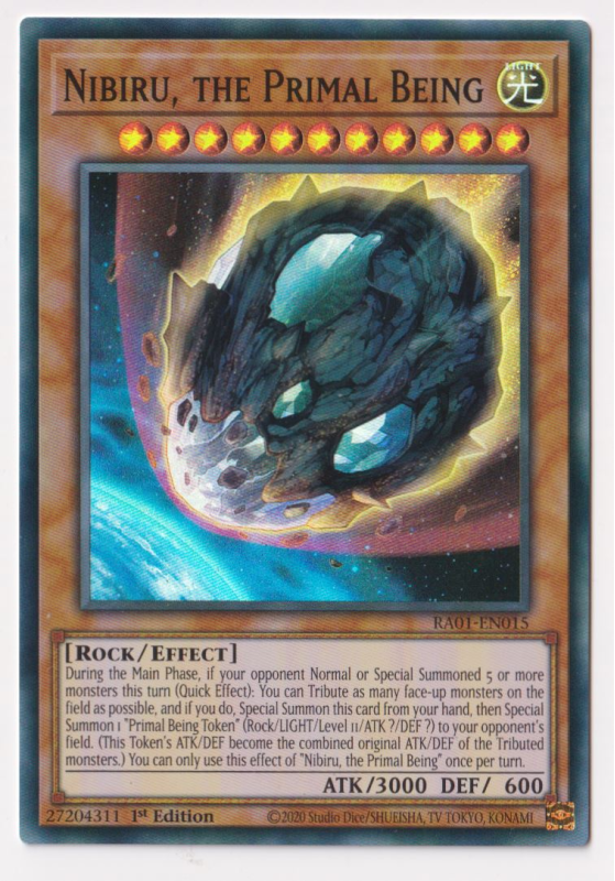 Nibiru, the Primal Being (Super Rare) : RA01-EN015 - Yu-Gi-Oh! Single Card