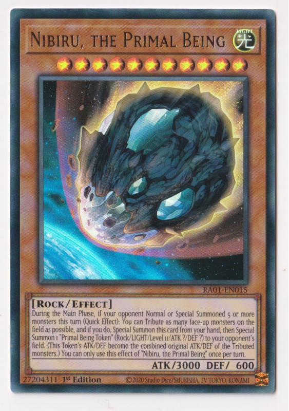 Nibiru, the Primal Being (Ultra Rare) : RA01-EN015 - Yu-Gi-Oh! Single Card