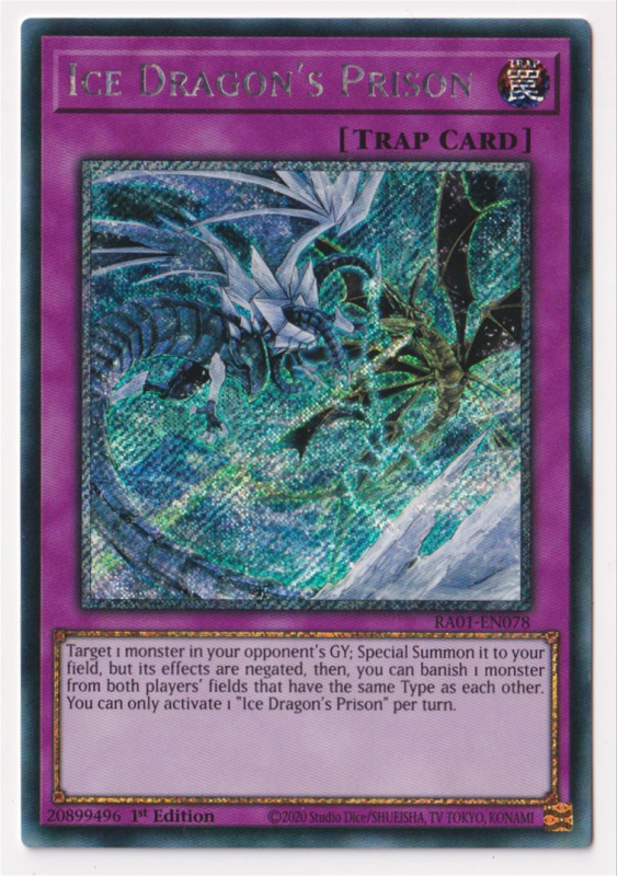 Ice Dragon's Prison (Platinum Secret Rare) : RA01-EN078 - Yu-Gi-Oh! Single Card