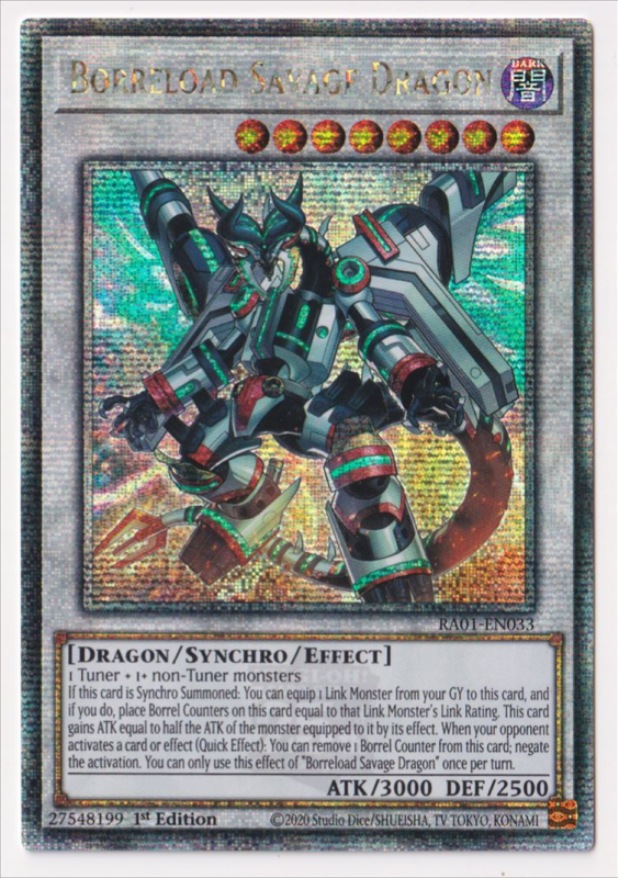 Borreload Savage Dragon (Quarter Century Secret Rare) : RA01-EN033 - Yu-Gi-Oh! Single Card