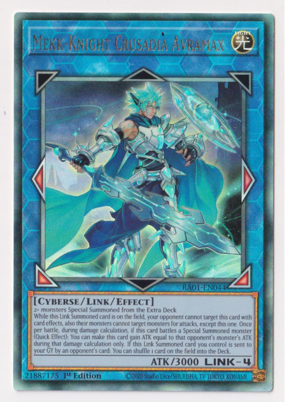 Mekk-Knight Crusadia Avramax (Ultimate Rare) : RA01-EN044 - Yu-Gi-Oh ...