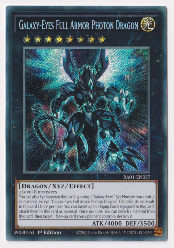 Galaxy-Eyes Full Armor Photon Dragon (Secret Rare) : RA01-EN037 - Yu-Gi-Oh! Single Card