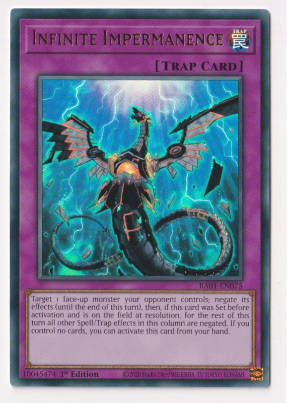 Infinite Impermanence (Ultra Rare) : RA01-EN075 - Yu-Gi-Oh! Single Card