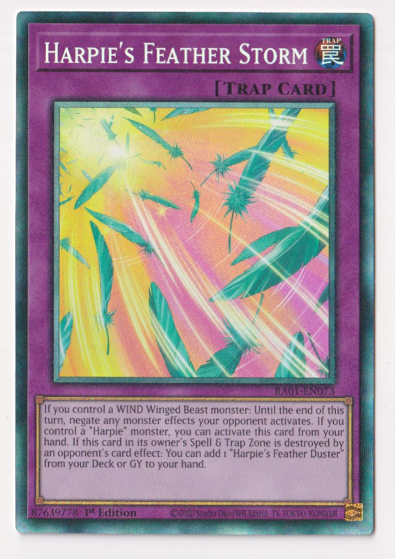 Harpie's Feather Storm (Collector's Rare ) : RA01-EN073 - Yu-Gi-Oh ...