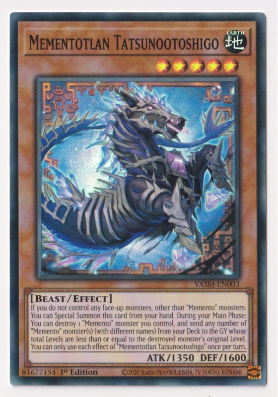 Mementotlan Tatsunootoshigo (Super Rare) : VASM-EN003 - Yu-Gi-Oh! Single Card