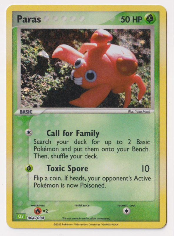 Paras : Venusaur & Lugia ex Deck - Pokemon Trading Card Game Classic 04 ...