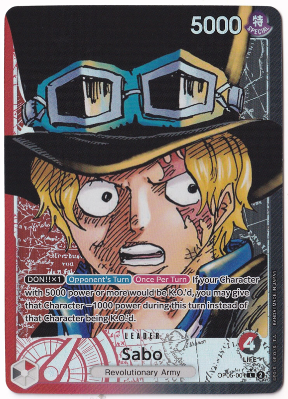 Sabo (ALTERNATE ART) : OP05-001 AWAKENING OF THE NEW ERA - One Piece ...