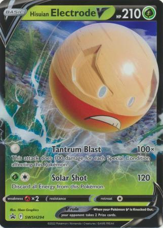 Hisuian Electrode V SWSH294 - Pokemon Single Promotional Card