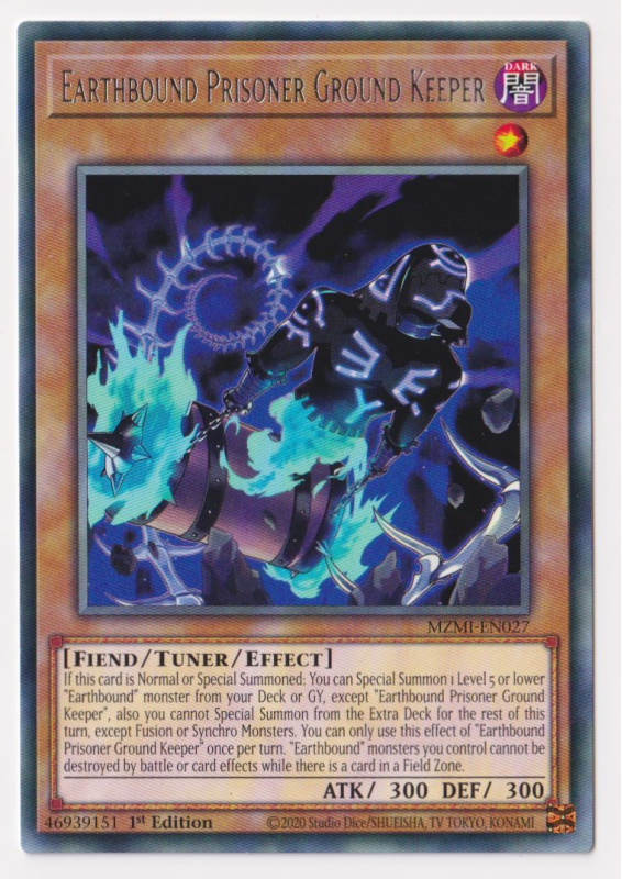 Earthbound Prisoner Ground Keeper (Rare) : MZMI-EN027 - Yu-Gi-Oh ...