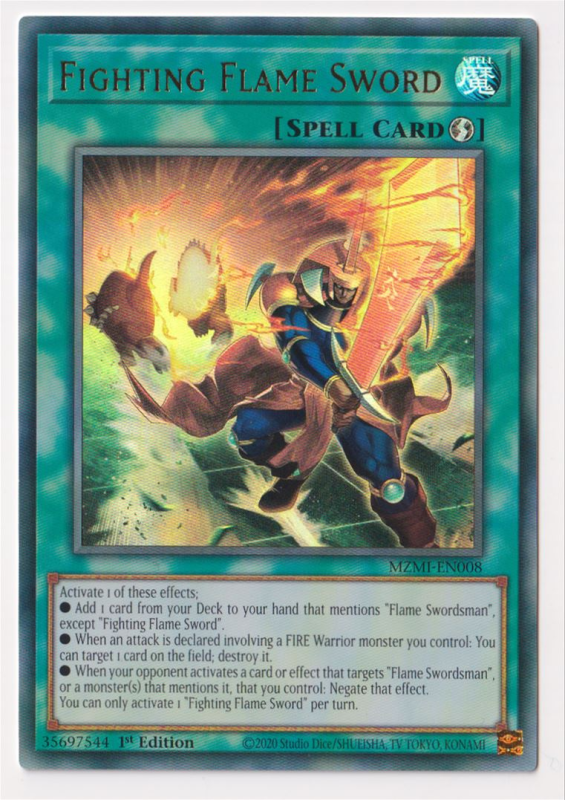 Fighting Flame Sword (Ultra Rare) : MZMI-EN008 - Yu-Gi-Oh! Single Card
