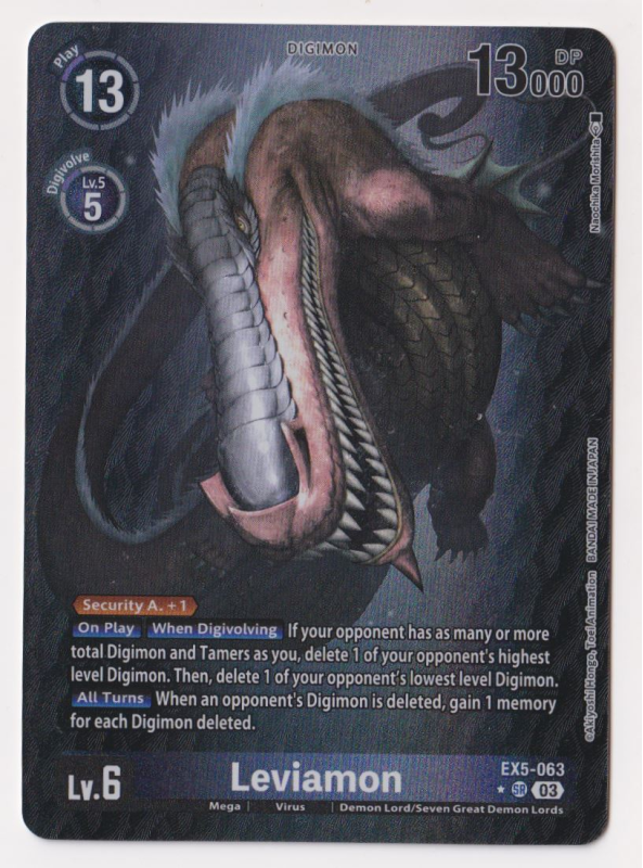 Leviamon (ALTERNATE ART) : EX5-063 ANIMAL COLOSSEUM - Digimon Card Game Single Card