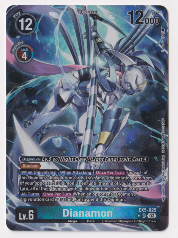 Dianamon (ALTERNATE ART) : EX5-025 ANIMAL COLOSSEUM - Digimon Card Game Single Card