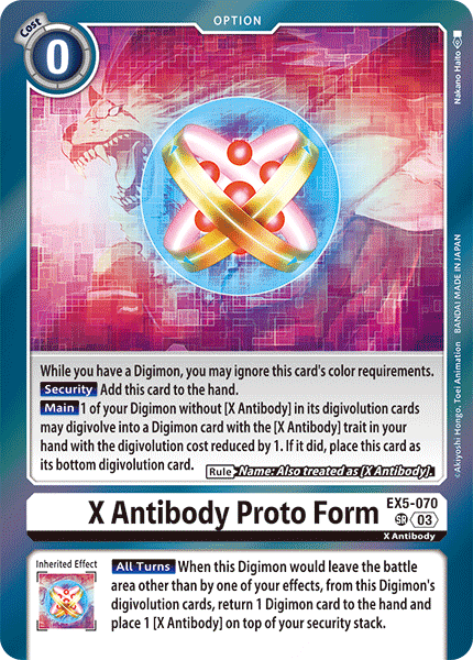 X Antibody Proto Form : EX5-070 ANIMAL COLOSSEUM - Digimon Card Game ...