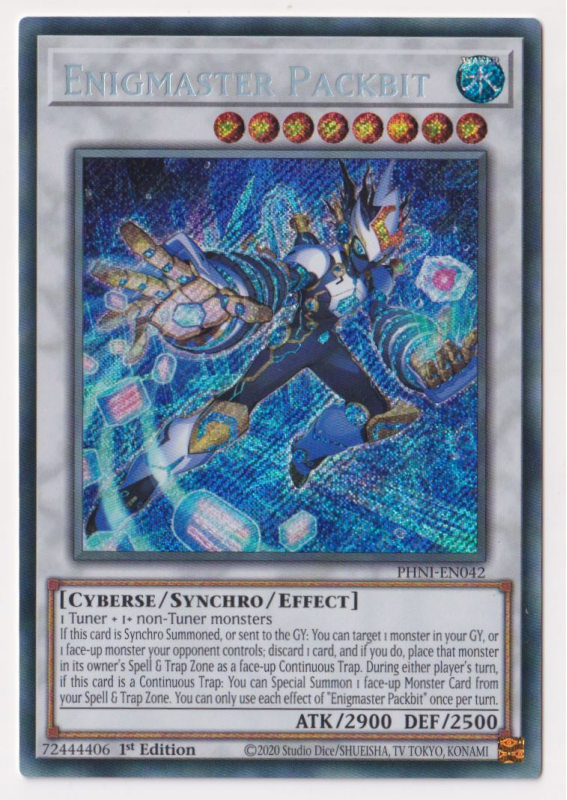 Enigmaster Packbit Secret Rare : PHNI-EN042 - Yu-Gi-Oh! Single Card