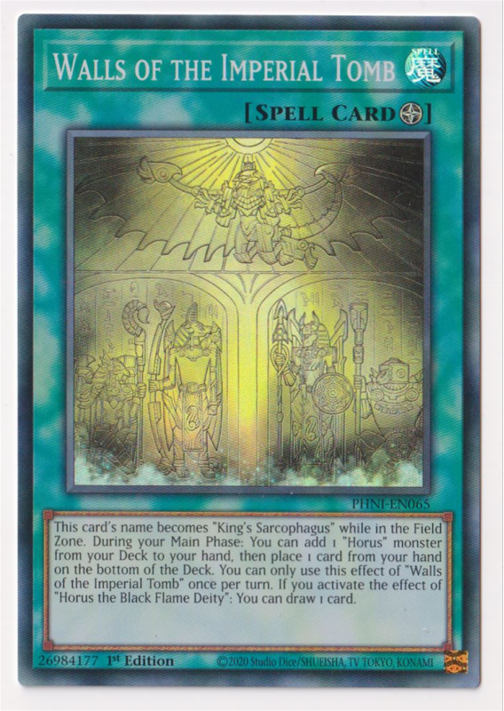 Walls of the Imperial Tomb (Super Rare) : PHNI-EN065 - Yu-Gi-Oh! Single ...
