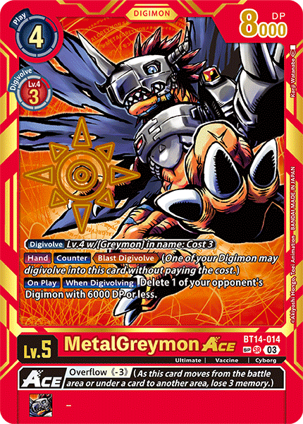 MetalGreymon ACE (ALTERNATIVE ART) : BT14-014 EXCEED APOCALYPSE ...
