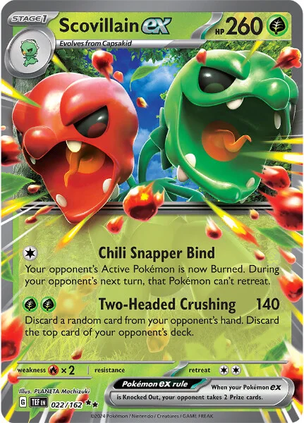 Scovillain ex : SCARLET AND VIOLET - TEMPORAL FORCES 22/162 - Pokemon ...