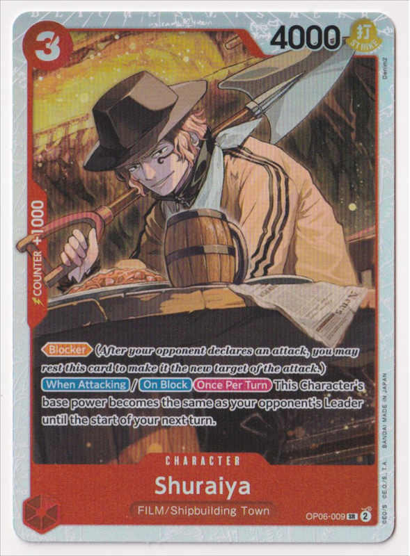 Shuraiya : OP06-009 WINGS OF THE CAPTAIN - One Piece Single Card