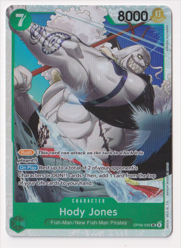 Hody Jones : OP06-035 WINGS OF THE CAPTAIN - One Piece Single Card