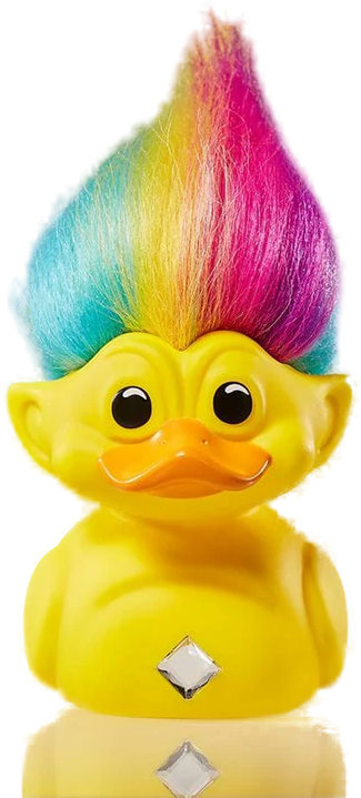 Official Trolls Rainbow Troll (Yellow with Rainbow Hair) TUBBZ ...