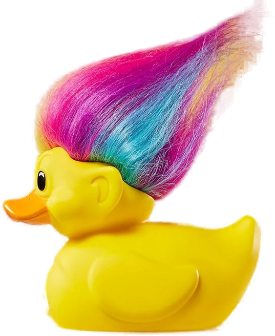 Official Trolls Rainbow Troll (Yellow with Rainbow Hair) TUBBZ ...