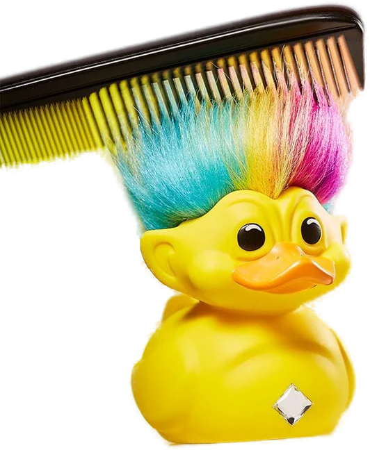 Official Trolls Rainbow Troll (Yellow with Rainbow Hair) TUBBZ ...