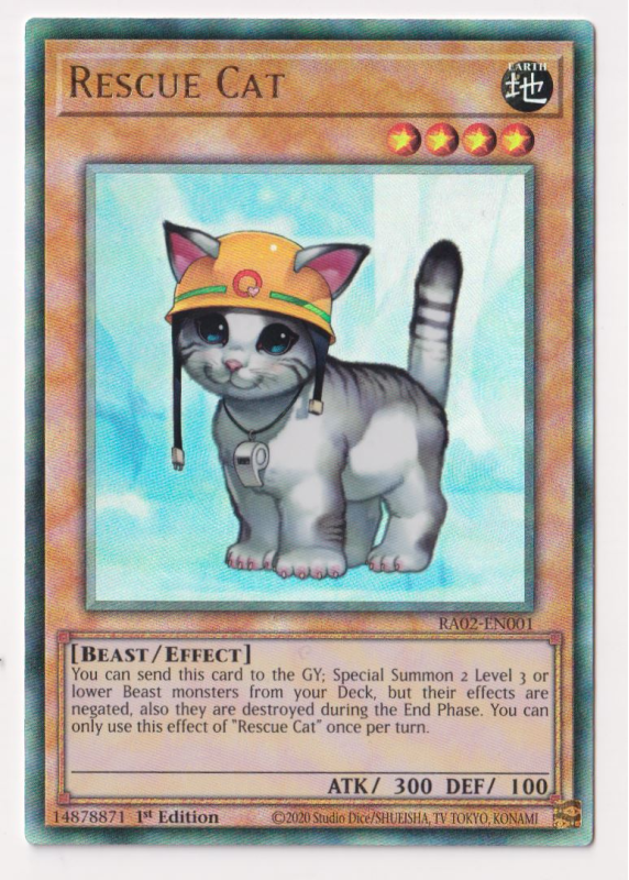 Rescue Cat (Ultimate Rare) : RA02-EN001 - Yu-Gi-Oh! Single Card
