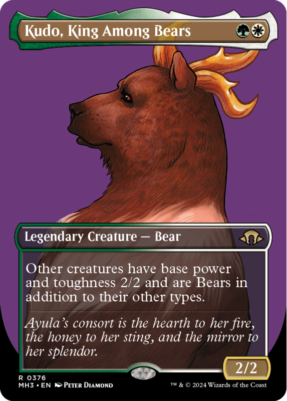 Kudo, King Among Bears (BORDERLESS)(FOIL) : 0376 MODERN HORIZONS 3 ...