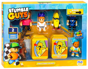Stumble Guys: Collectible Figures 8PK Deluxe Box Featuring Ms. Stumble