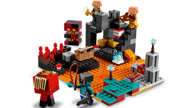 LEGO® Minecraft® The Nether Bastion | 21185 Building Kit (300 Pieces)