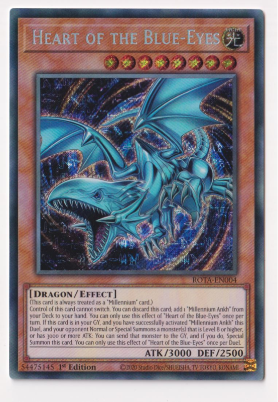 Heart of the Blue-Eyes (Secret Rare) : ROTA-EN004 - Yu-Gi-Oh! Single Card