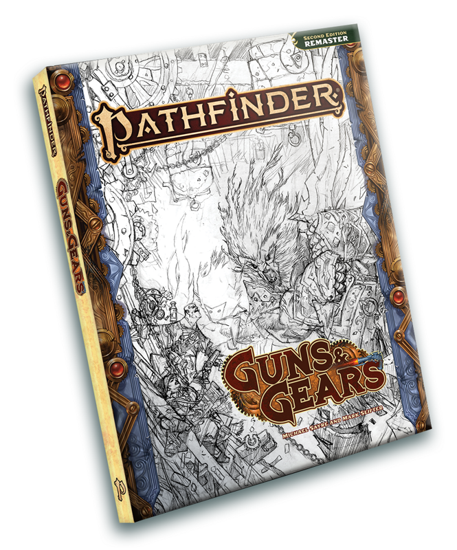 Pathfinder 2nd Edition: Guns & Gears Remastered Sketch Cover