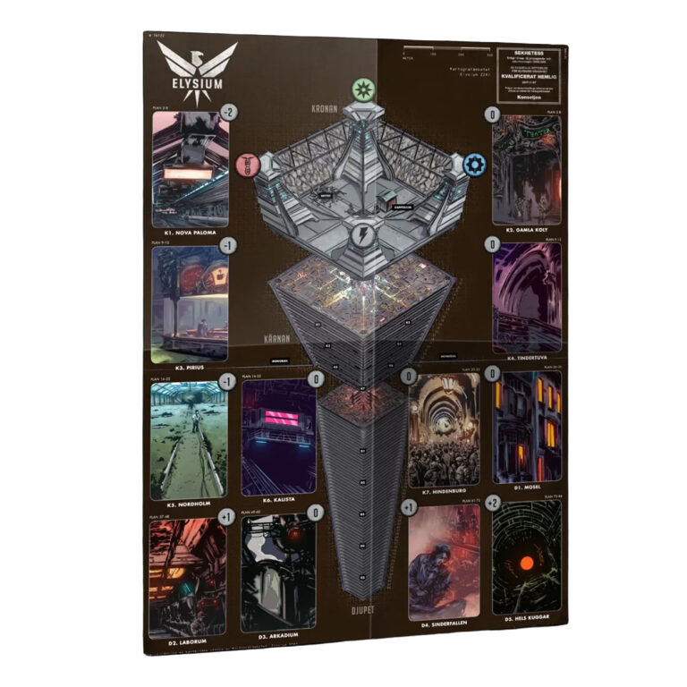 Mutant Year Zero Map of Elysium | Chaos Cards