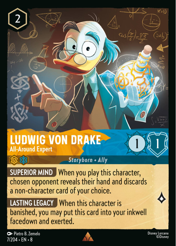 Ludwig Von Drake - All-Around Expert (FOIL) : 007/204 REIGN OF JAFAR ...