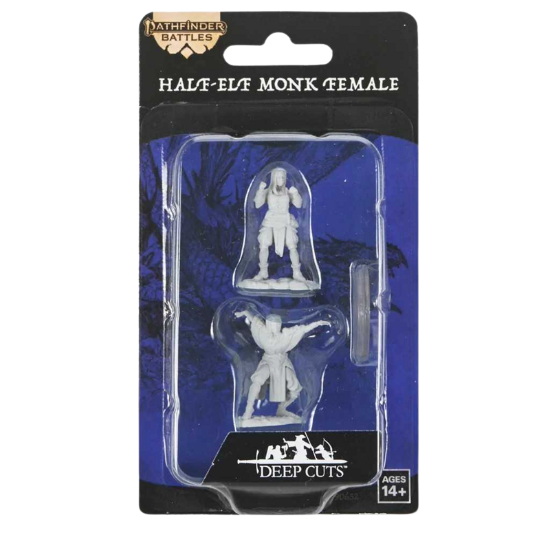 Pathfinder Deep Cuts Unpainted Miniatures: Half-Elf Monk Female