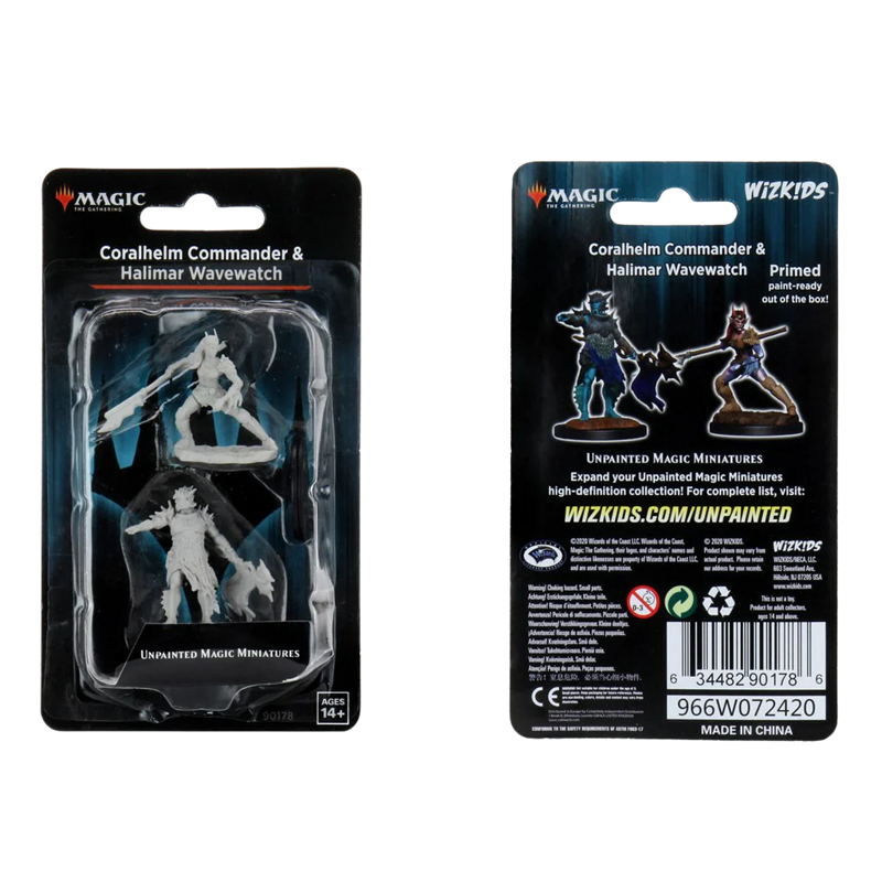 Magic Unpainted Miniatures: Coralhelm Commander & Halimar Wavewatch